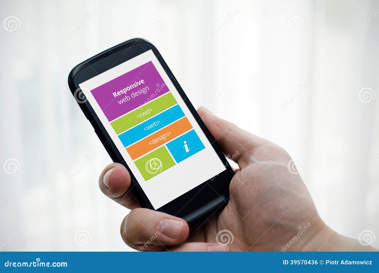 Responsive Web Design on Mobile Phone Stock Photo - Image of display ...