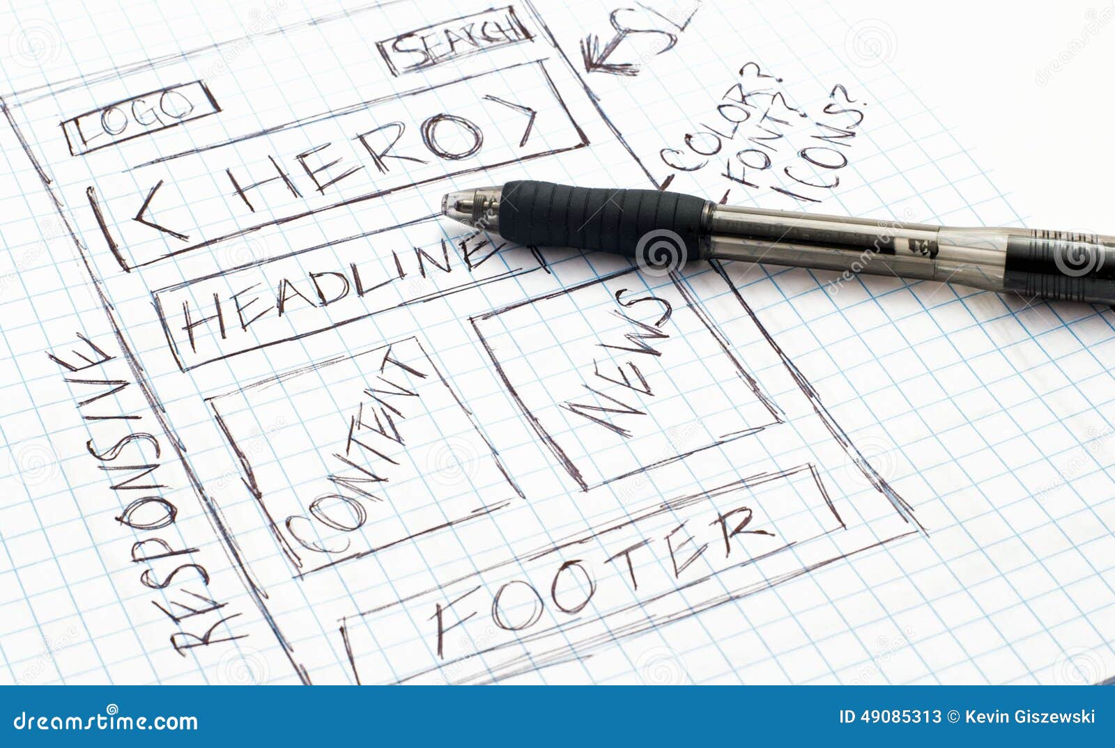 Responsive Web Design Sketch Stock Illustration - Image: 49085313 Responsive Web Design Sketch Stock Illustration - Image: 49085313