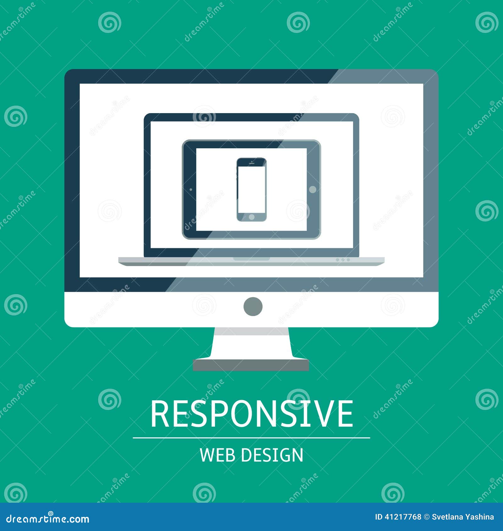 Responsive web design stock vector. Illustration of phone - 41217768