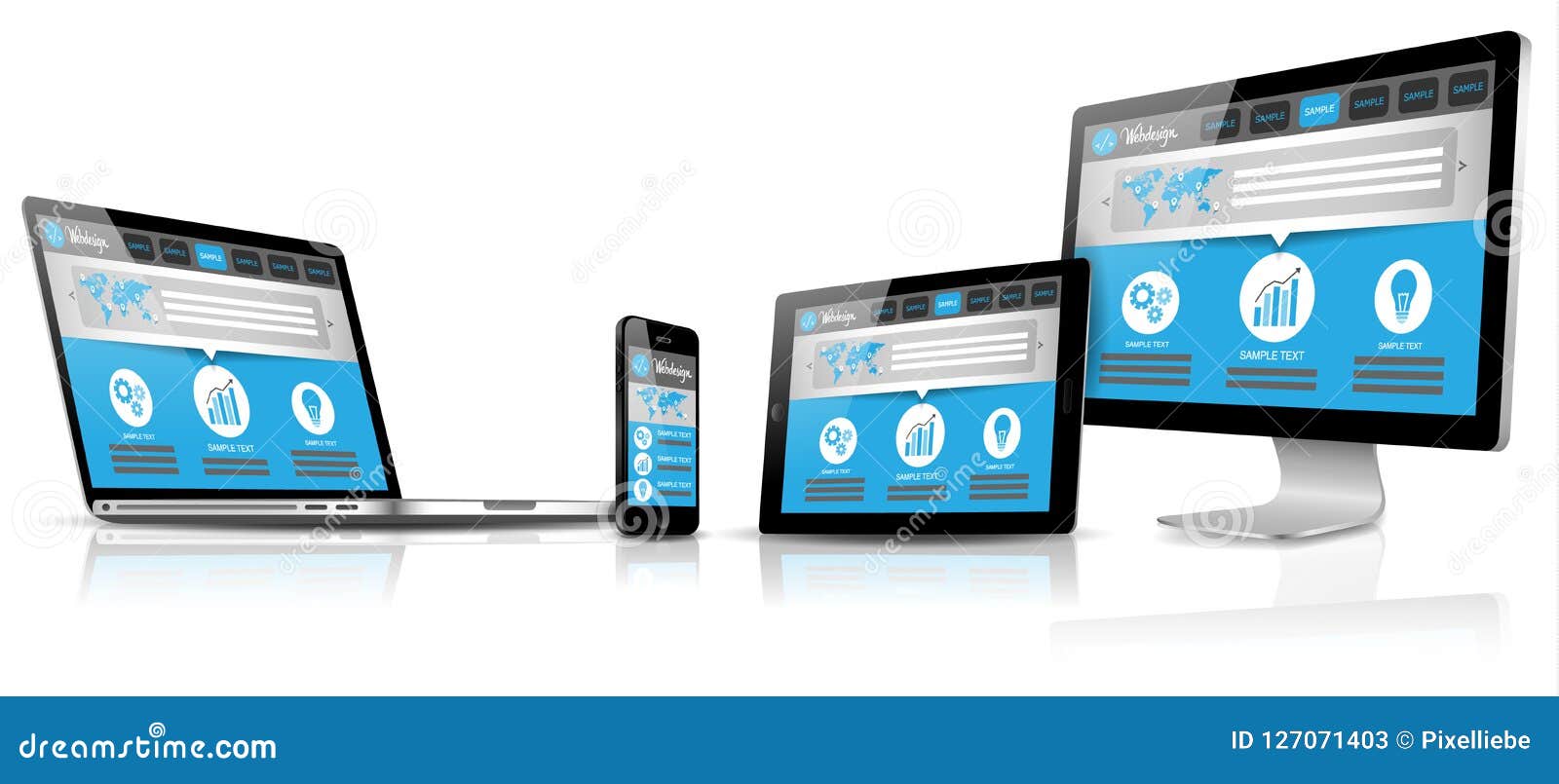 Responsive Web Design Vector Set Mobile Devices Stock Illustration ... Responsive Web Design Vector Set Mobile Devices Stock Illustration ...