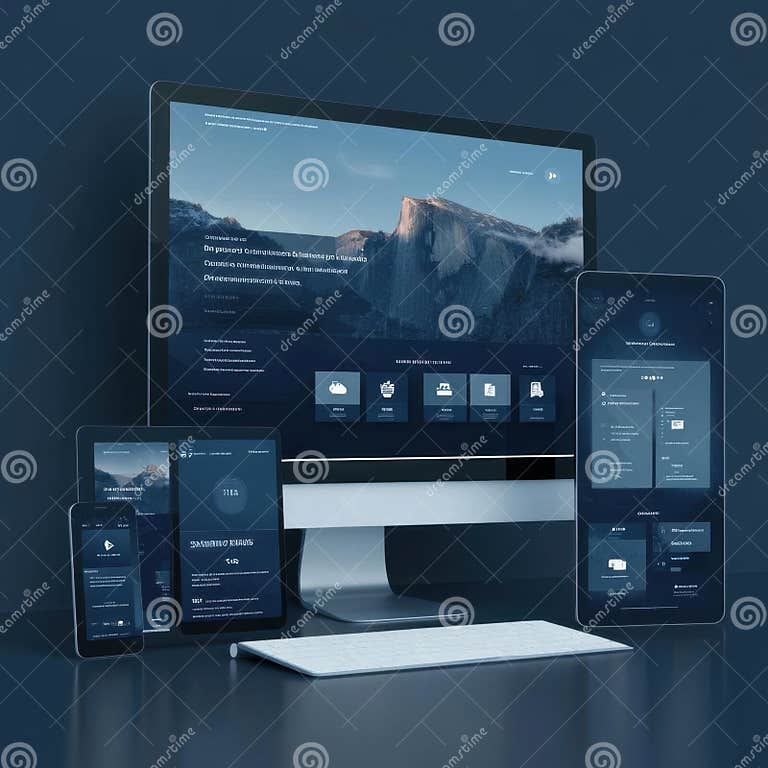 Responsive Website Design, Desktop, Tablet, and Mobile Stock ...