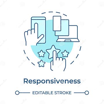 Responsiveness Soft Blue Concept Icon Stock Vector - Illustration of ...