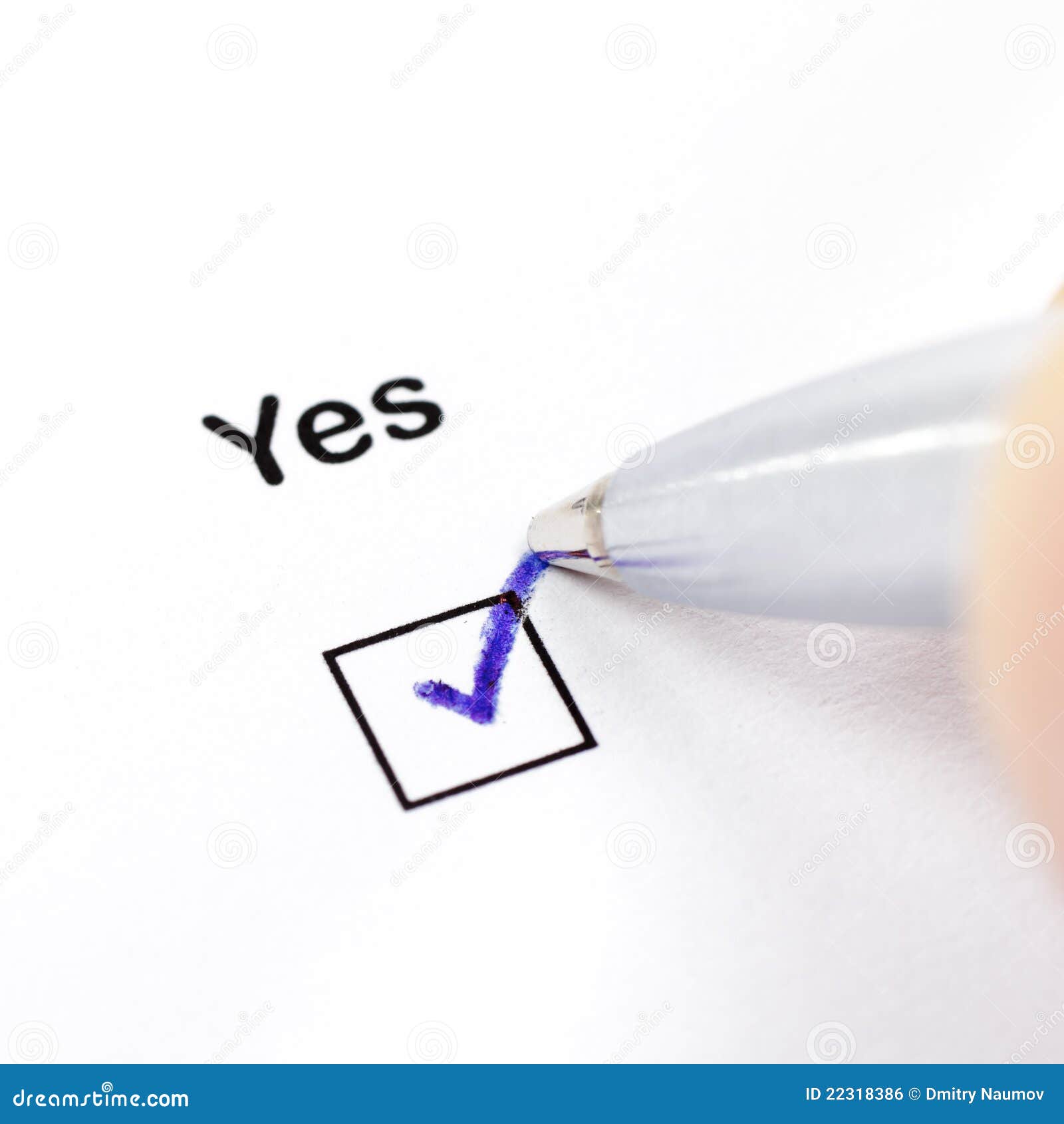 Resposta sim foto de stock. Imagem de branco, tiquetaque - 22318386