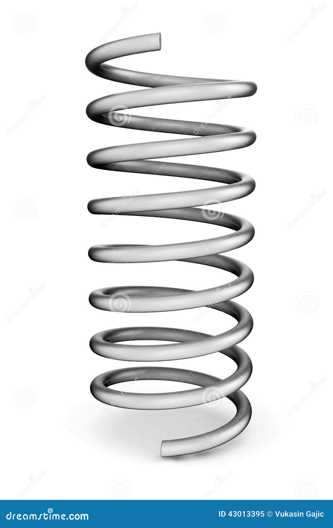 Ressort 3d D'isolement Sur Le Blanc Illustration Stock - Illustration ...