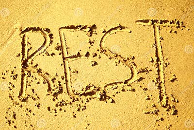 Rest stock image. Image of ocean, drawing, relax, inscription - 12369147