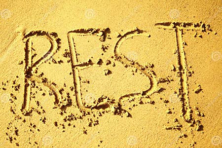 Rest stock image. Image of ocean, drawing, relax, inscription - 12369147