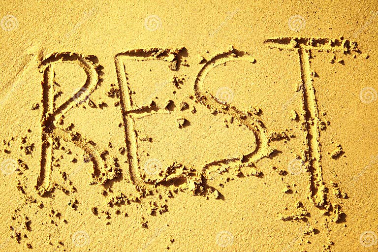 Rest stock image. Image of ocean, drawing, relax, inscription - 12369147