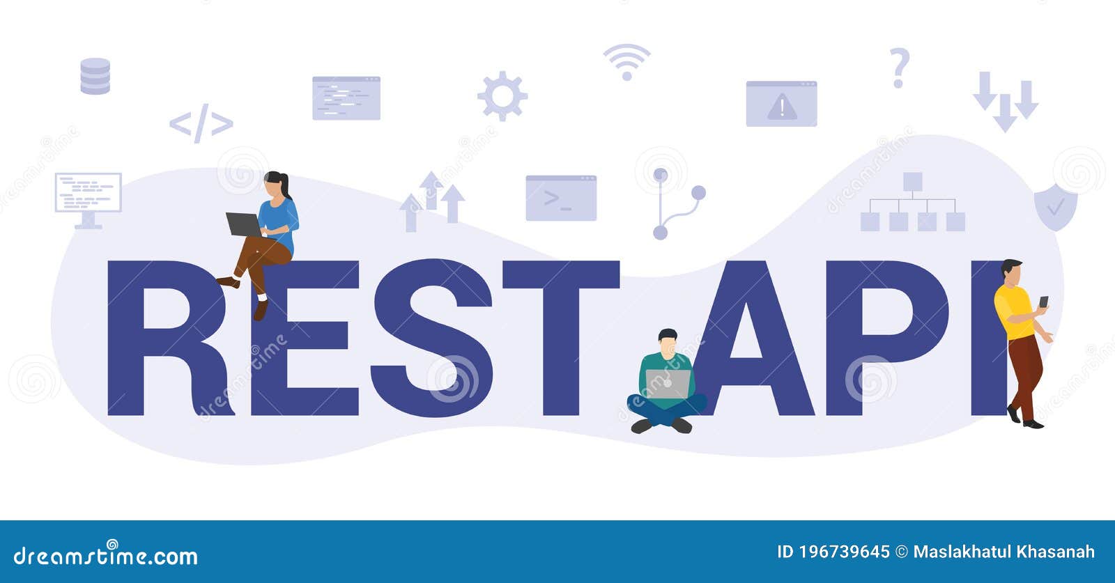 REST Word. Hand Drawn Lettering. Vector Text. | CartoonDealer.com ...