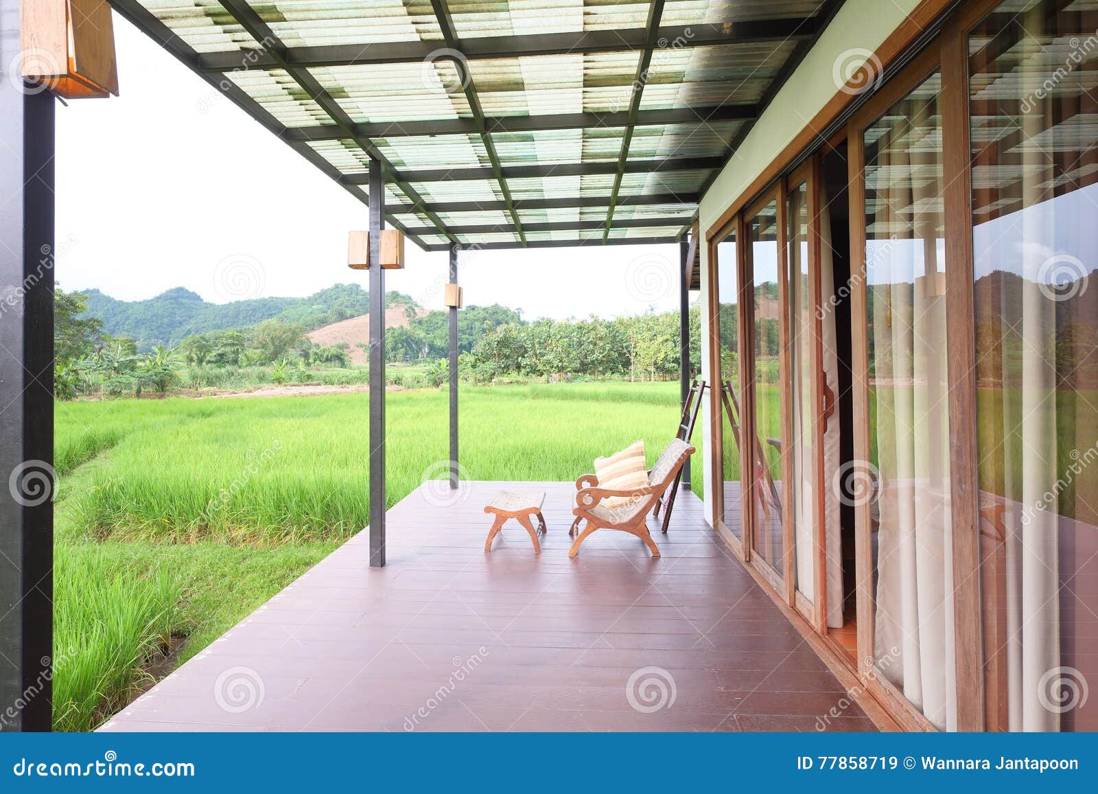 Rest area behind the house stock image. Image of area - 77858719