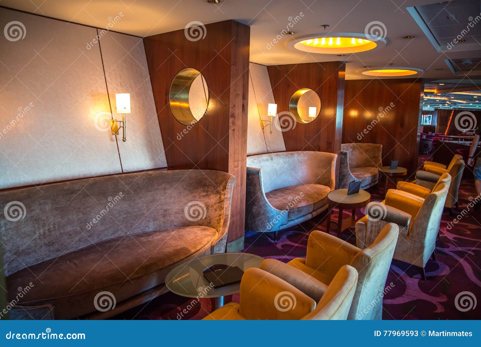 Rest area on a cruise ship stock image. Image of service - 77969593