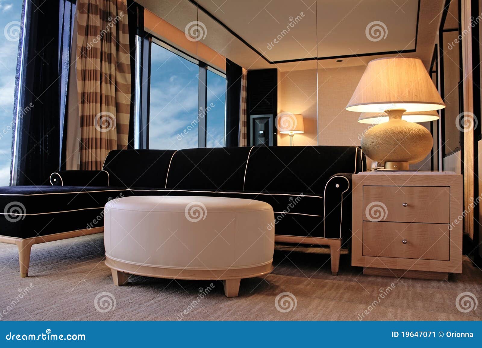 Rest Area in a Modern Elegant Hotel Room Stock Image - Image of bright ...