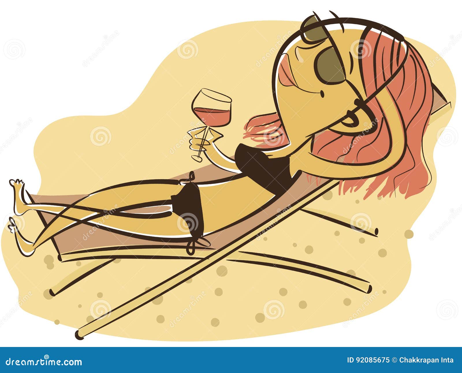 Rest on the beach. stock vector. Illustration of lazy - 92085675 Rest on the beach. stock vector. Illustration of lazy - 92085675