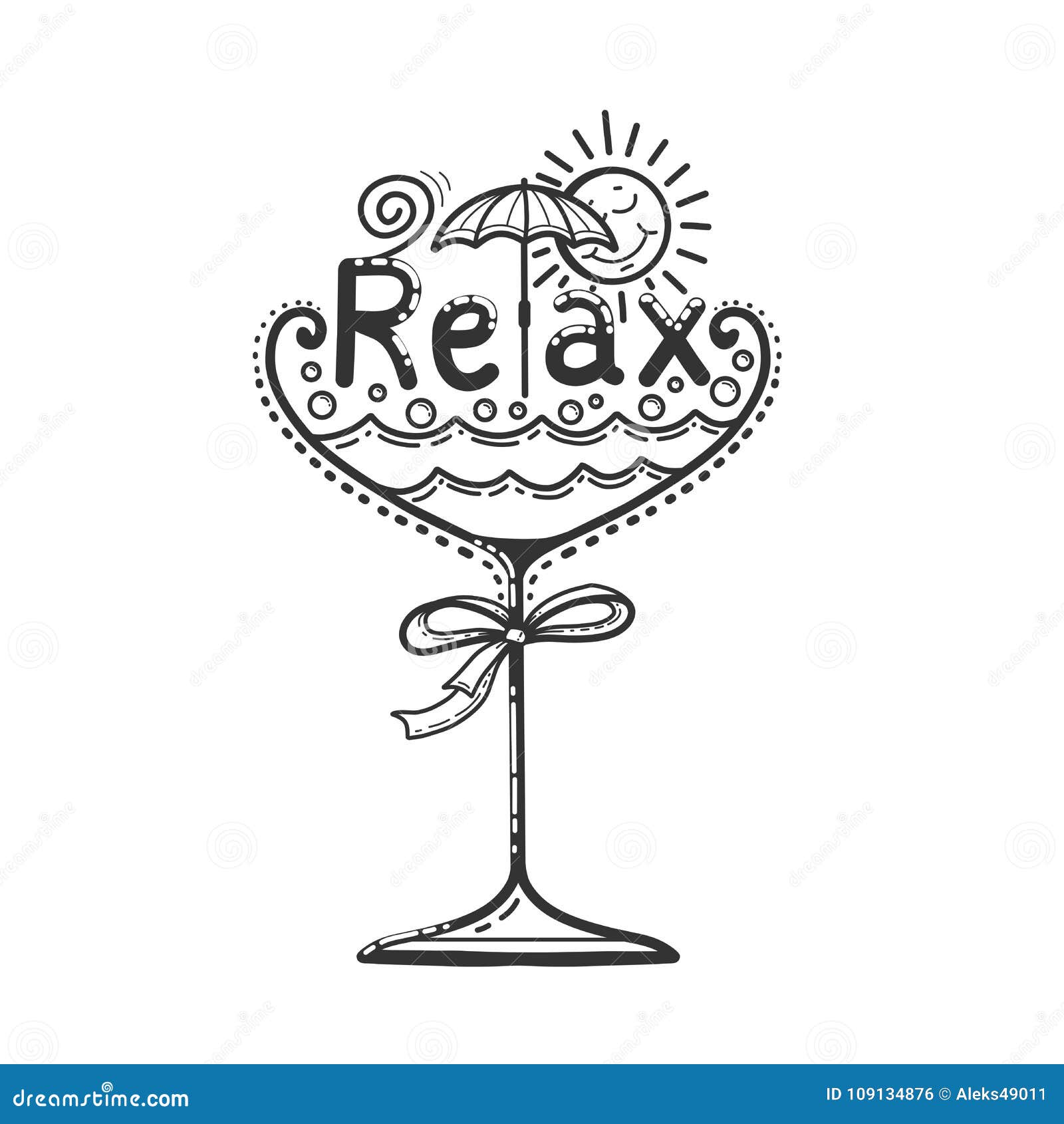 La Plage Phrase Handwritten With A Calligraphy Brush. Beach In French ...