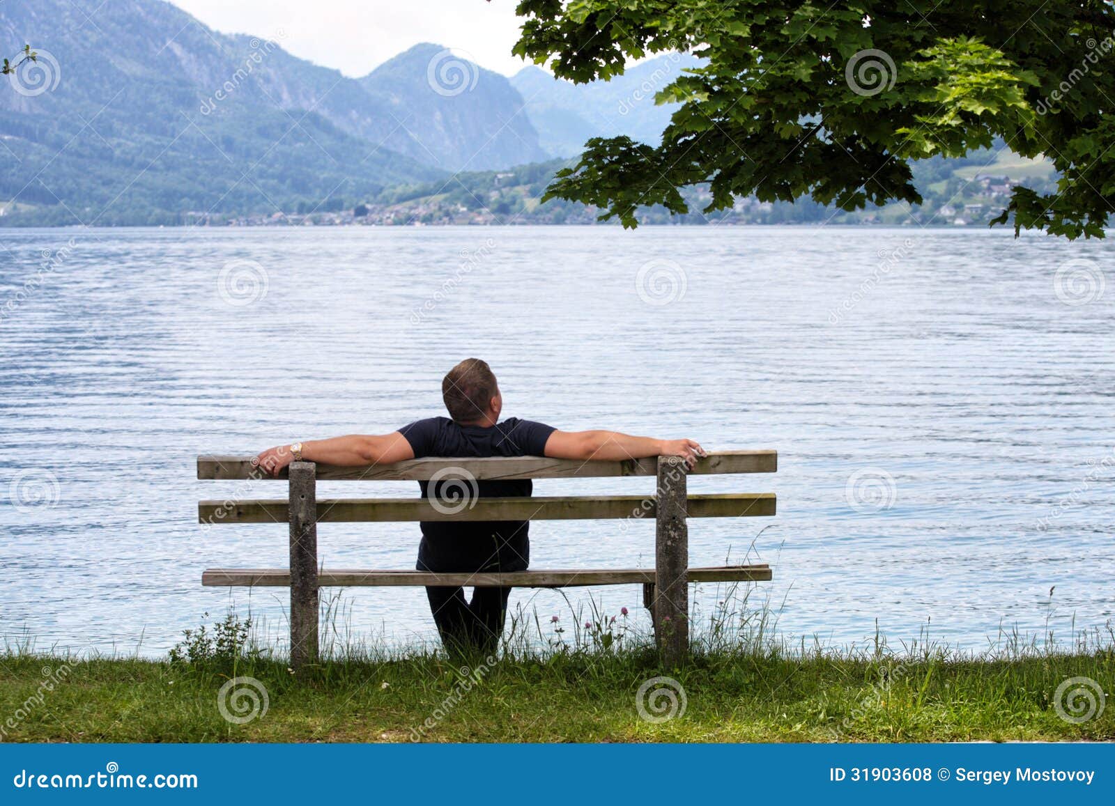 Rest on the bench stock photo. Image of austria, coast - 31903608