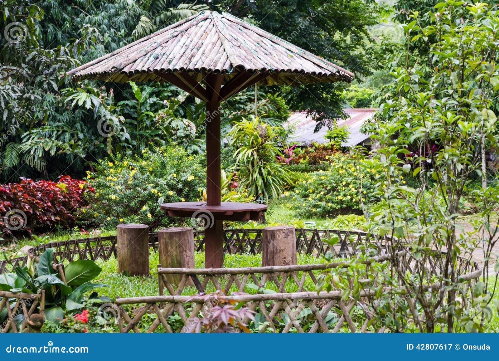 Rest corner in garden stock image. Image of country, park - 42807617