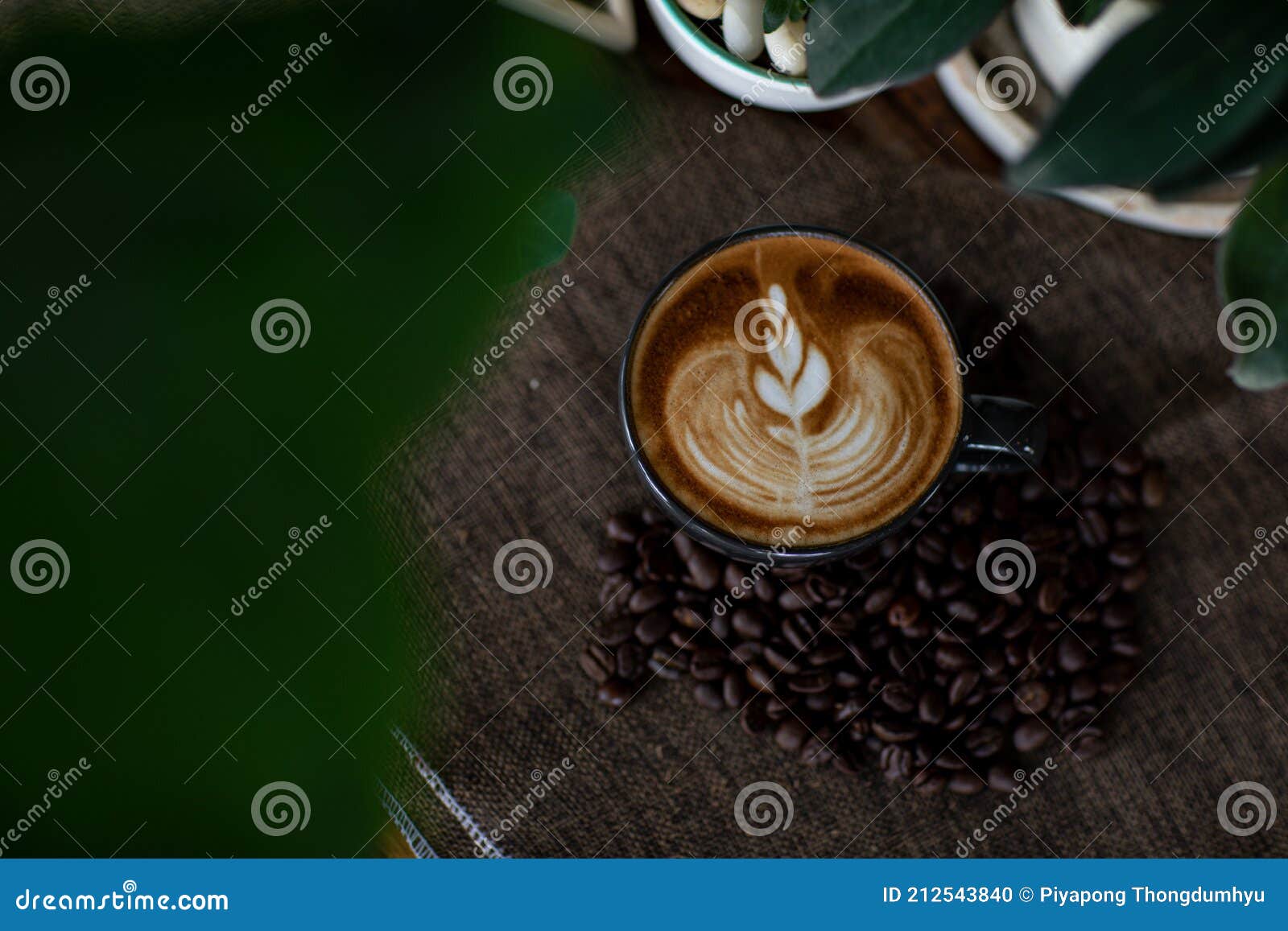 Rest and Enjoy Coffee at a Coffee Shop. Stock Photo - Image of brown ...