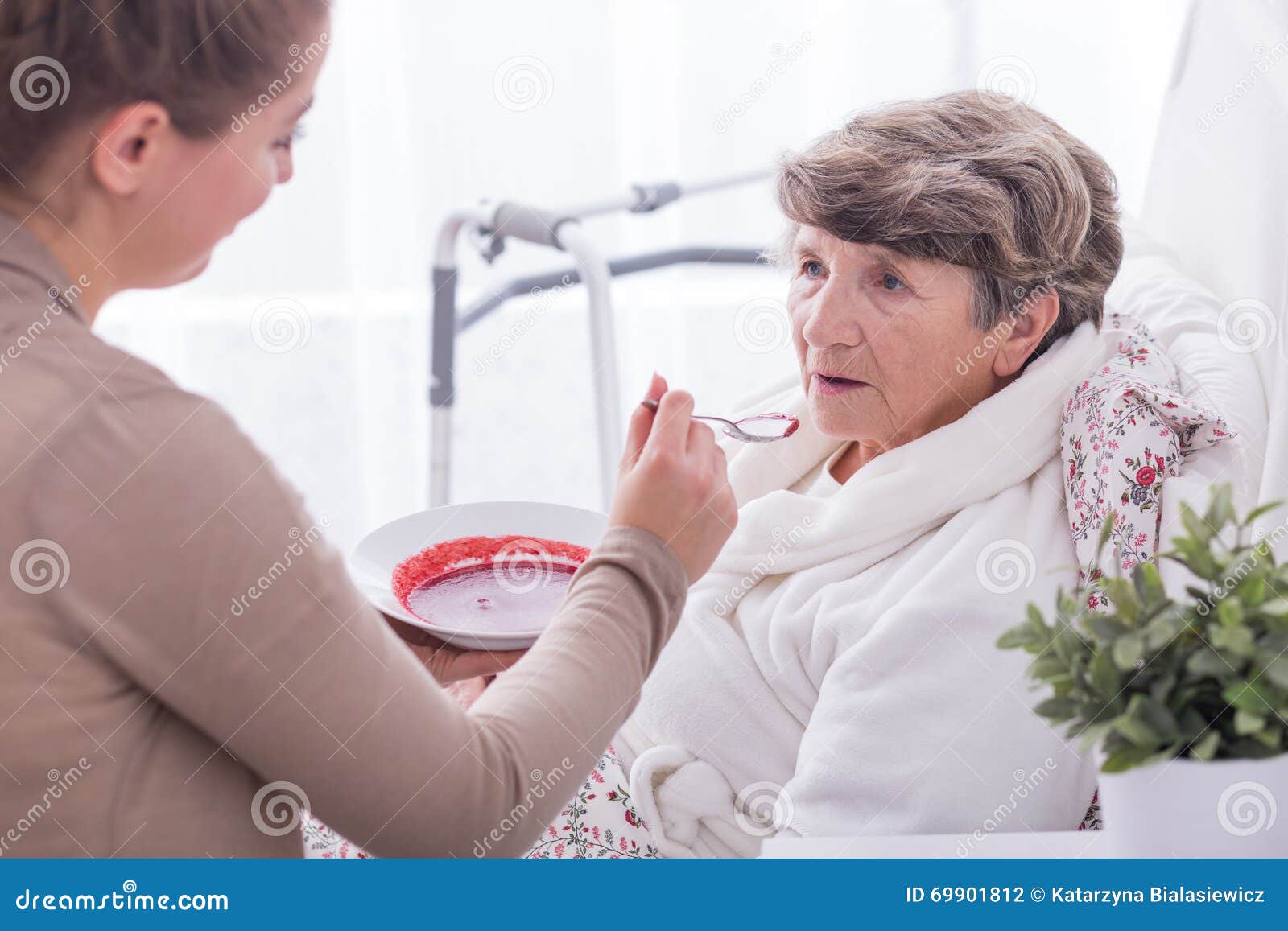 Rest Home Resident Having Care Stock Photo - Image of alzheimer ...