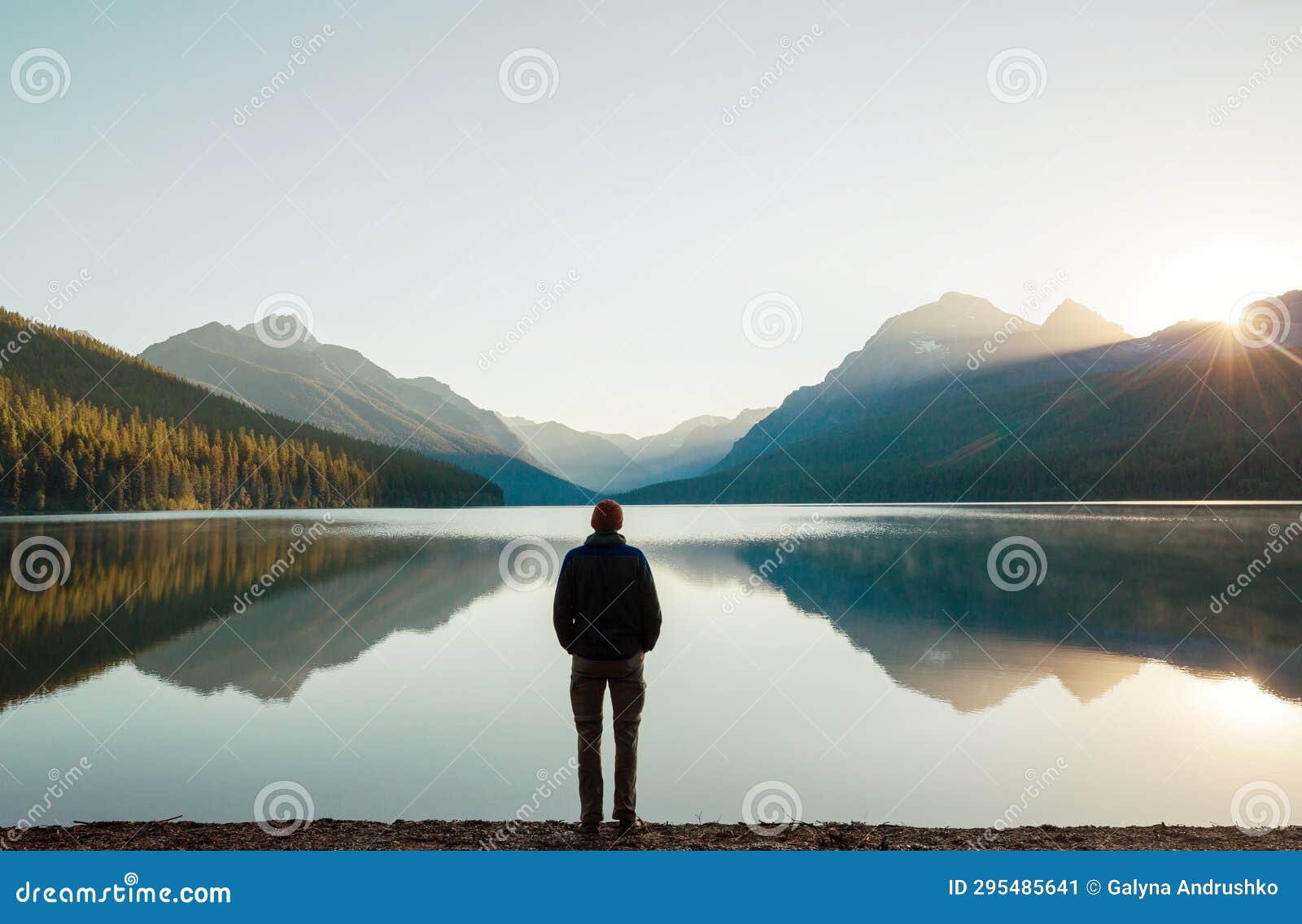 Rest on the lake stock image. Image of morning, hike - 295485641