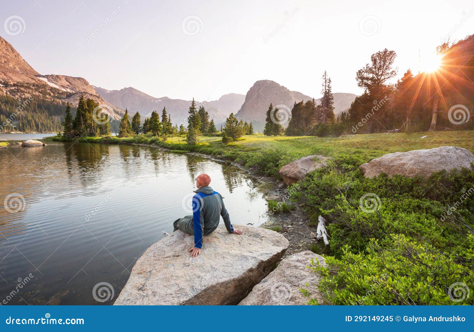 Rest on the lake stock image. Image of good, hiker, calm - 292149245