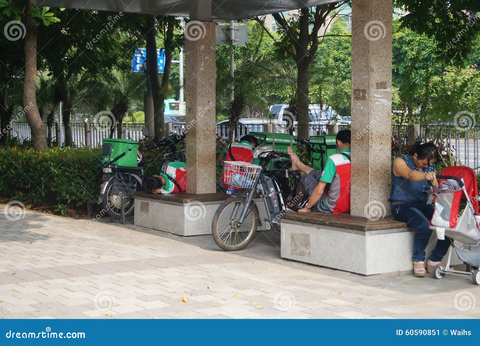 In the Rest of the Logistics Courier Staff Editorial Photo - Image of ...