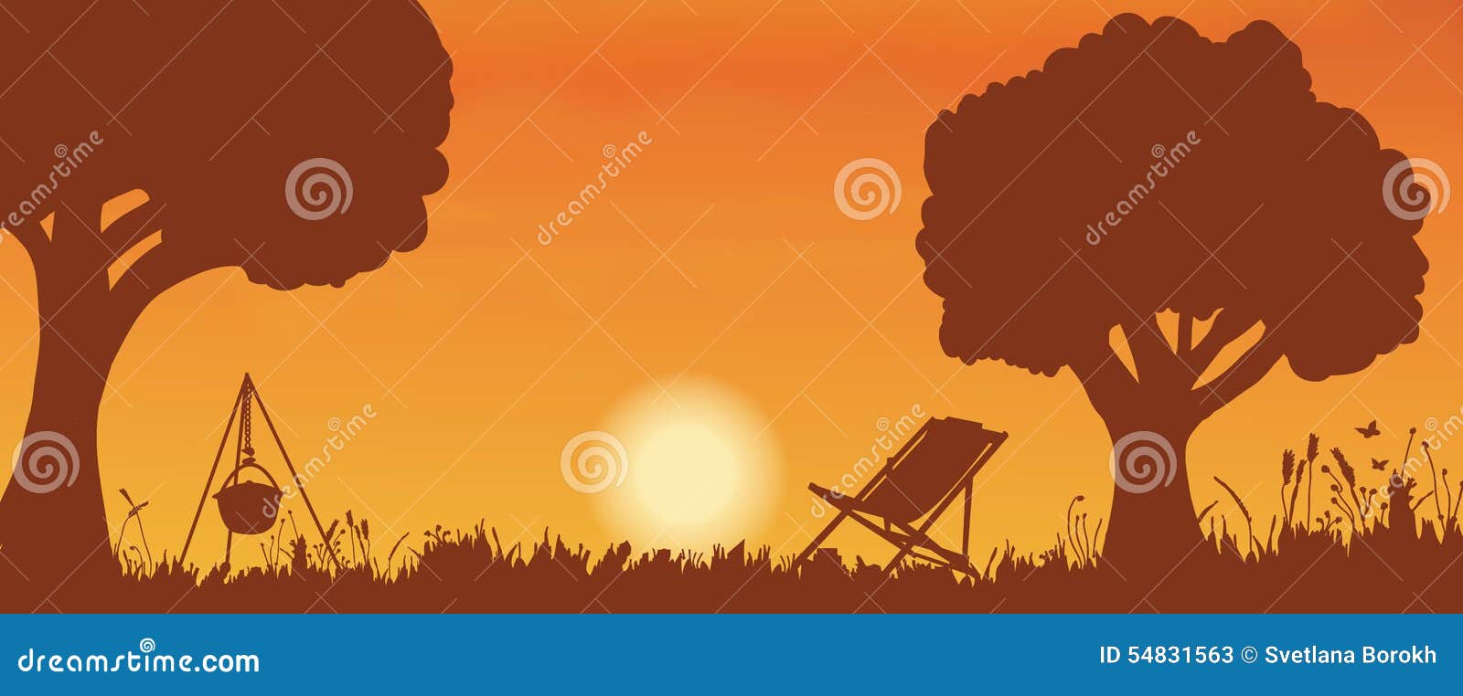 Rest in the nature stock vector. Illustration of nature - 54831563