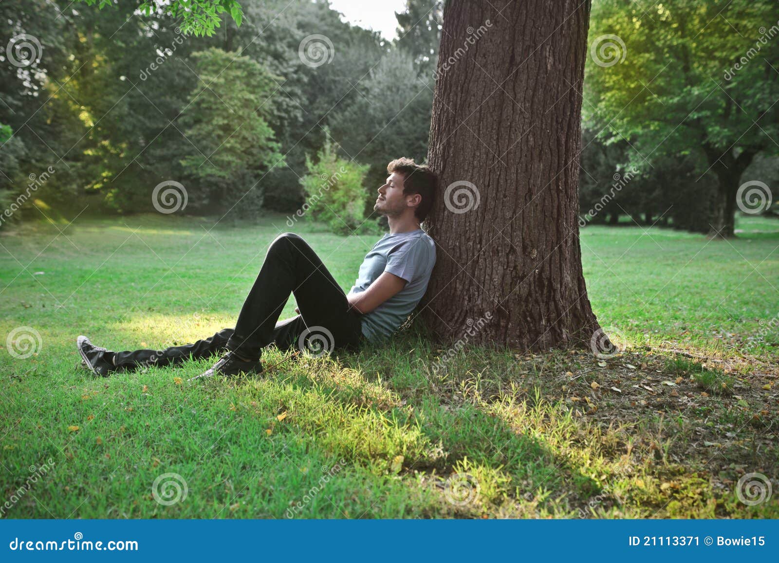 Rest in the park stock image. Image of landscaped, beard - 21113371