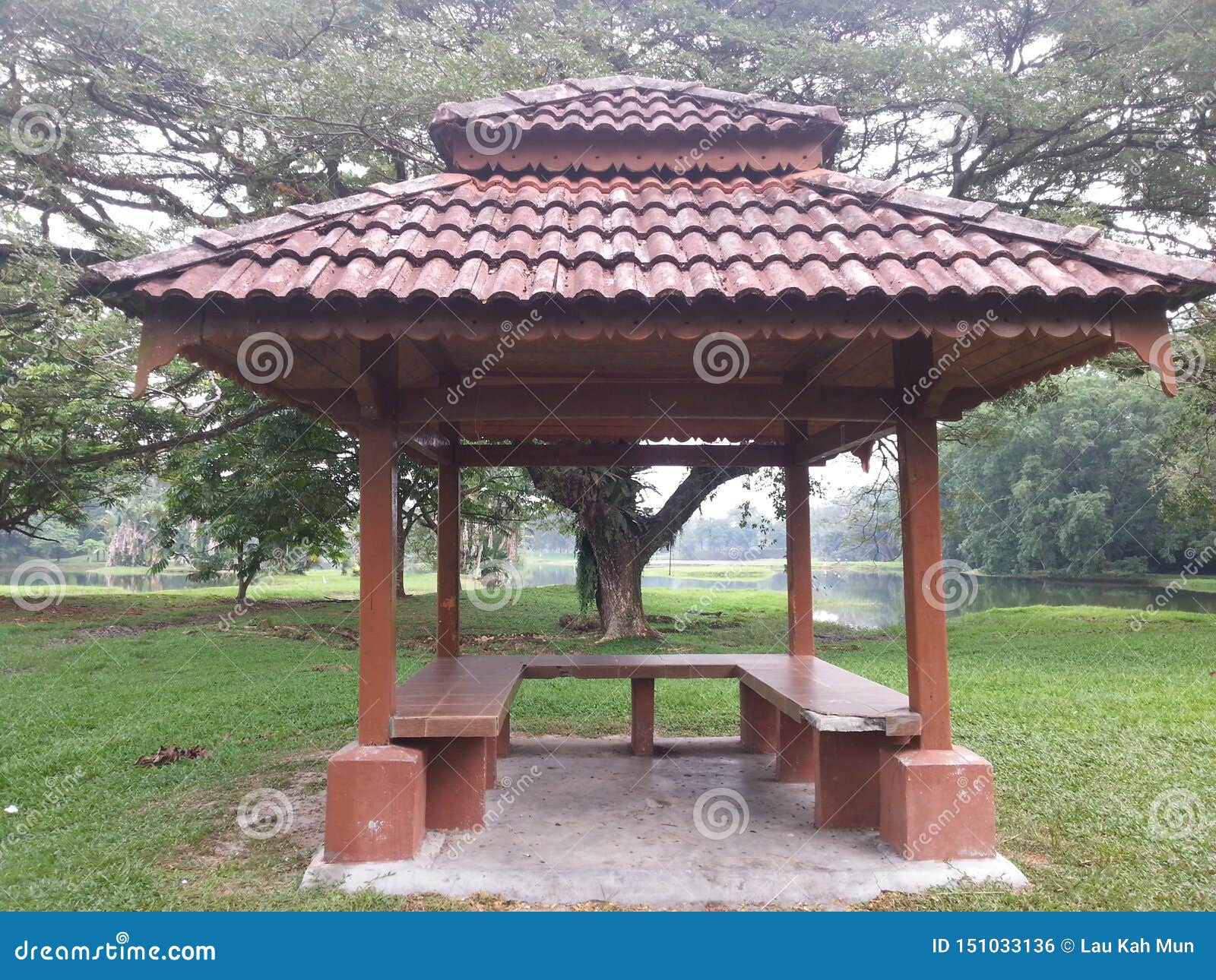 The Rest Pavilion Place in the Park. Stock Photo - Image of state ...