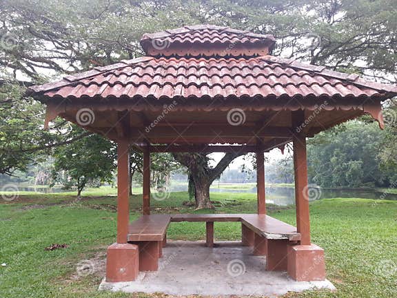 The Rest Pavilion Place in the Park. Stock Photo - Image of state ...