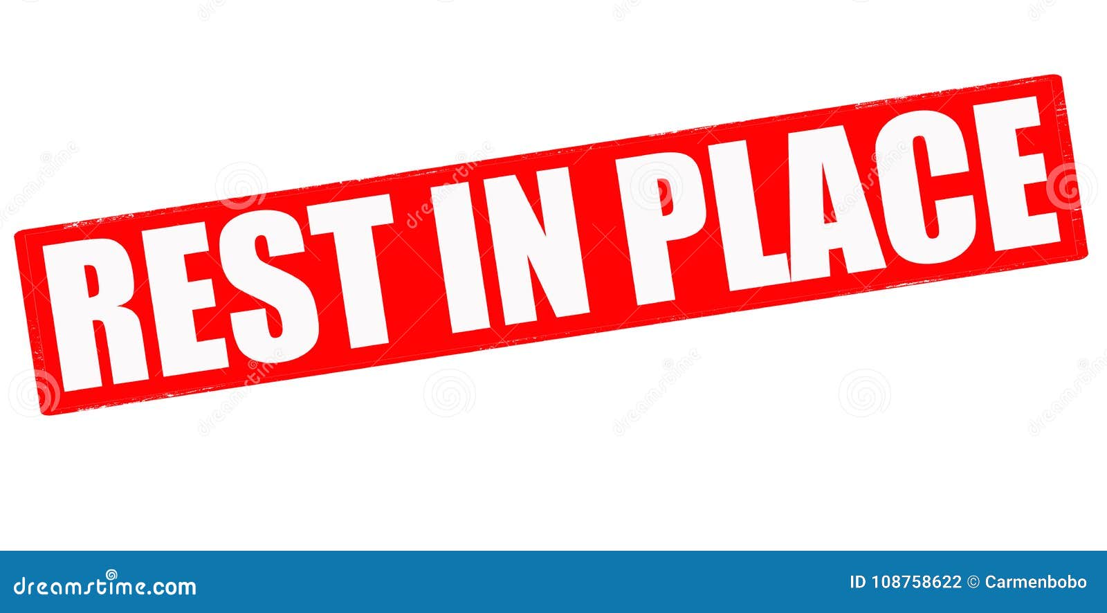 Rest in place stock illustration. Illustration of sign - 108758622