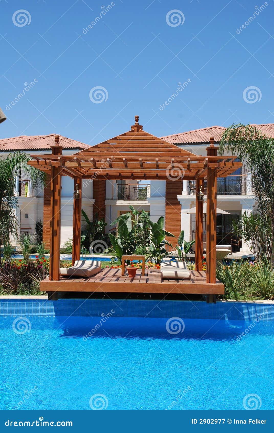 Rest by the pool stock image. Image of outdoors, pattern - 2902977