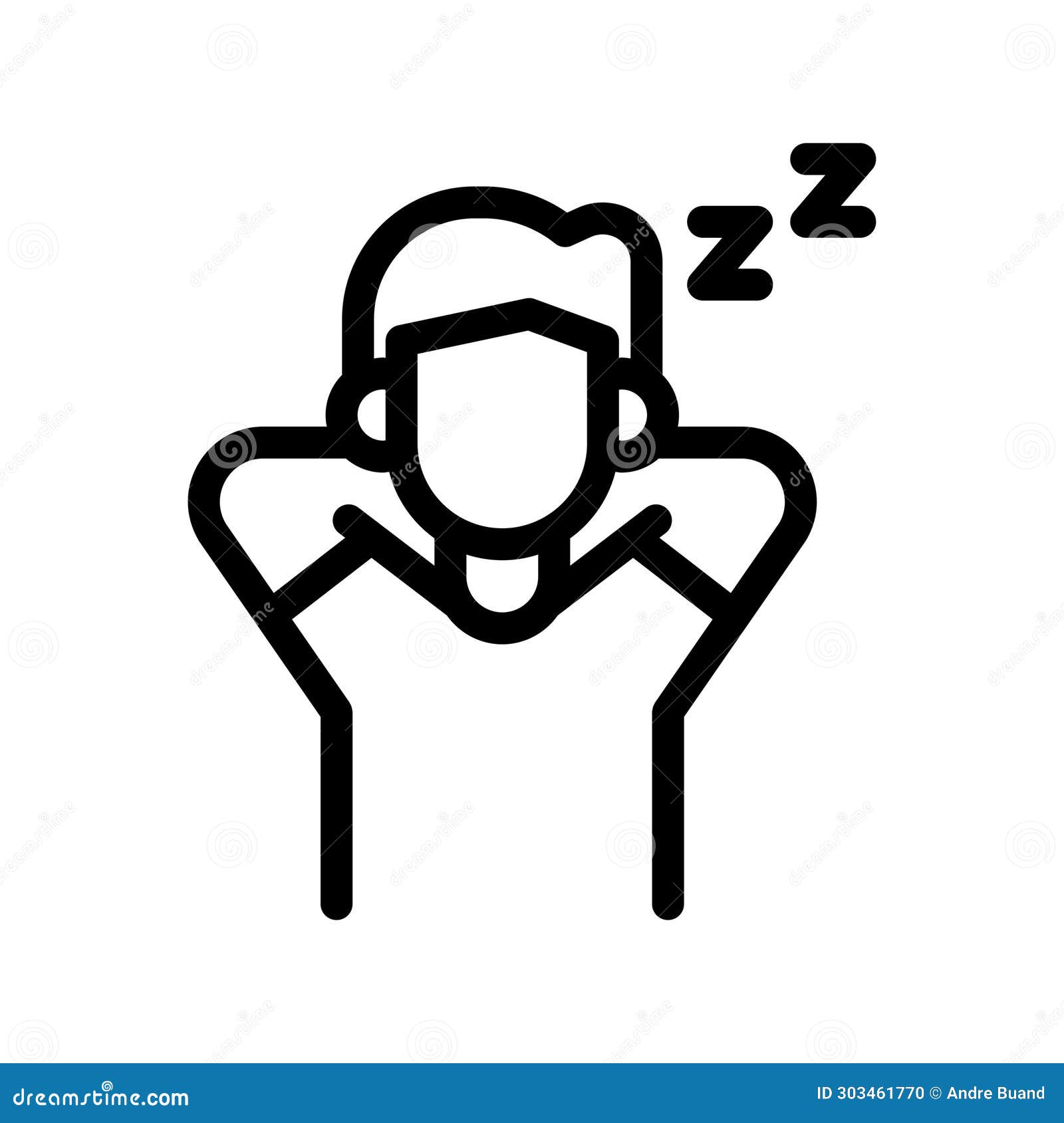 Rest Relax Line Icon Illustration Vector Graphic Stock Illustration ...