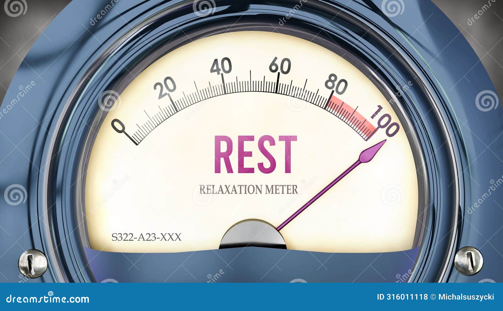 Rest and Relaxation Meter that is Hitting a Full Scale, Showing a Very ...