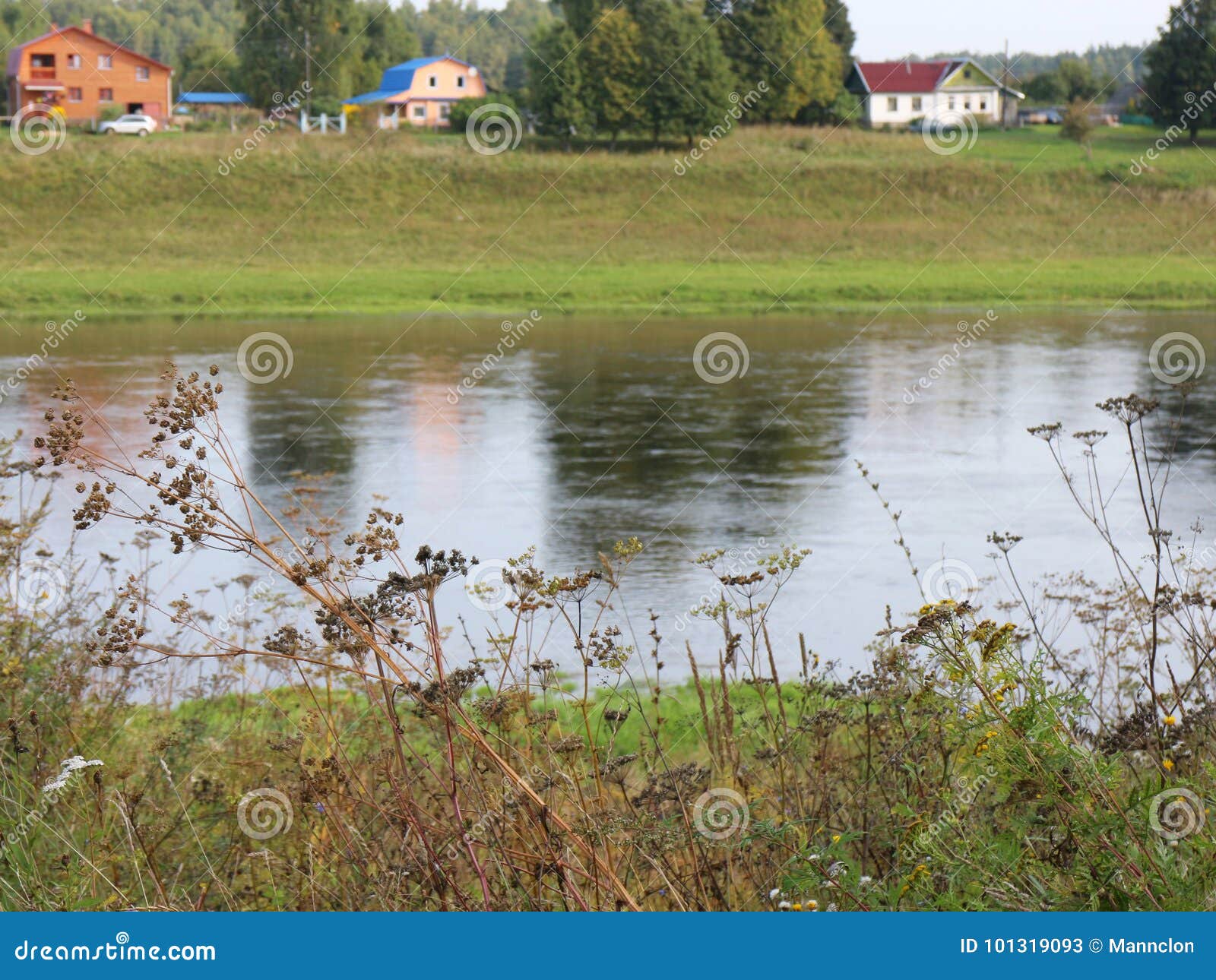 Rest on the river bank stock image. Image of reflection - 101319093