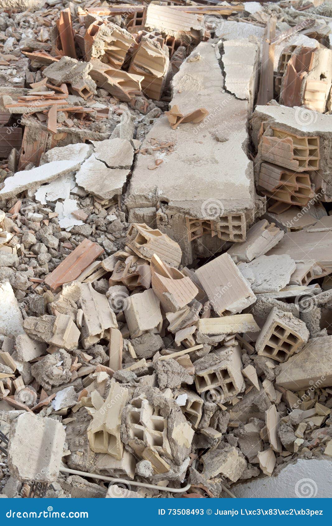 Rest of Scrap and Smashed Bricks from a Building Stock Image - Image of ...