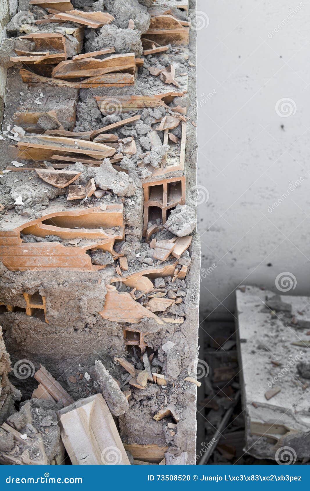 Rest of Scrap and Smashed Bricks from a Building Stock Photo - Image of ...