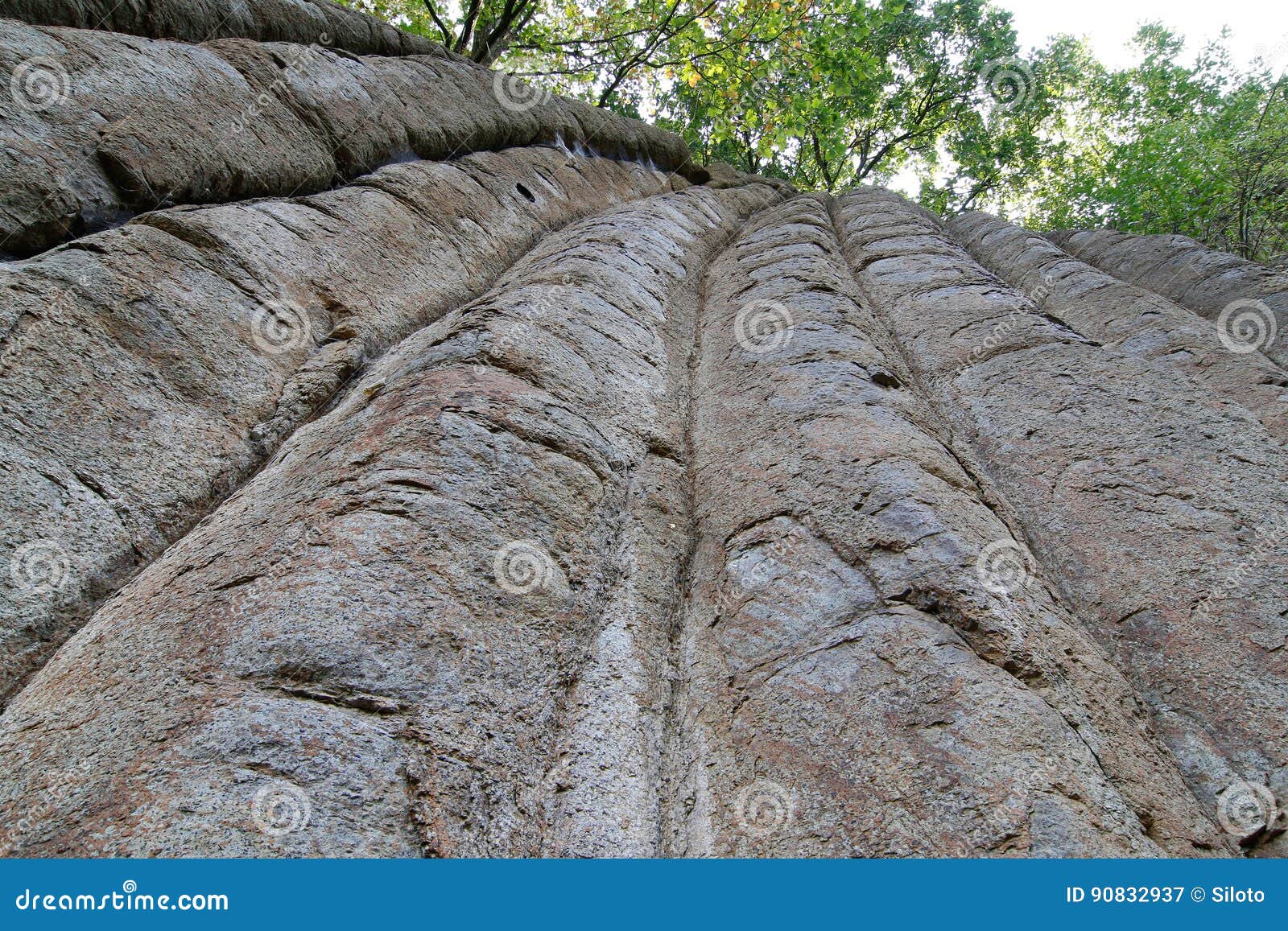 Rest of Several Lava Flows - Basalt Columnar Jointing Stock Image ...
