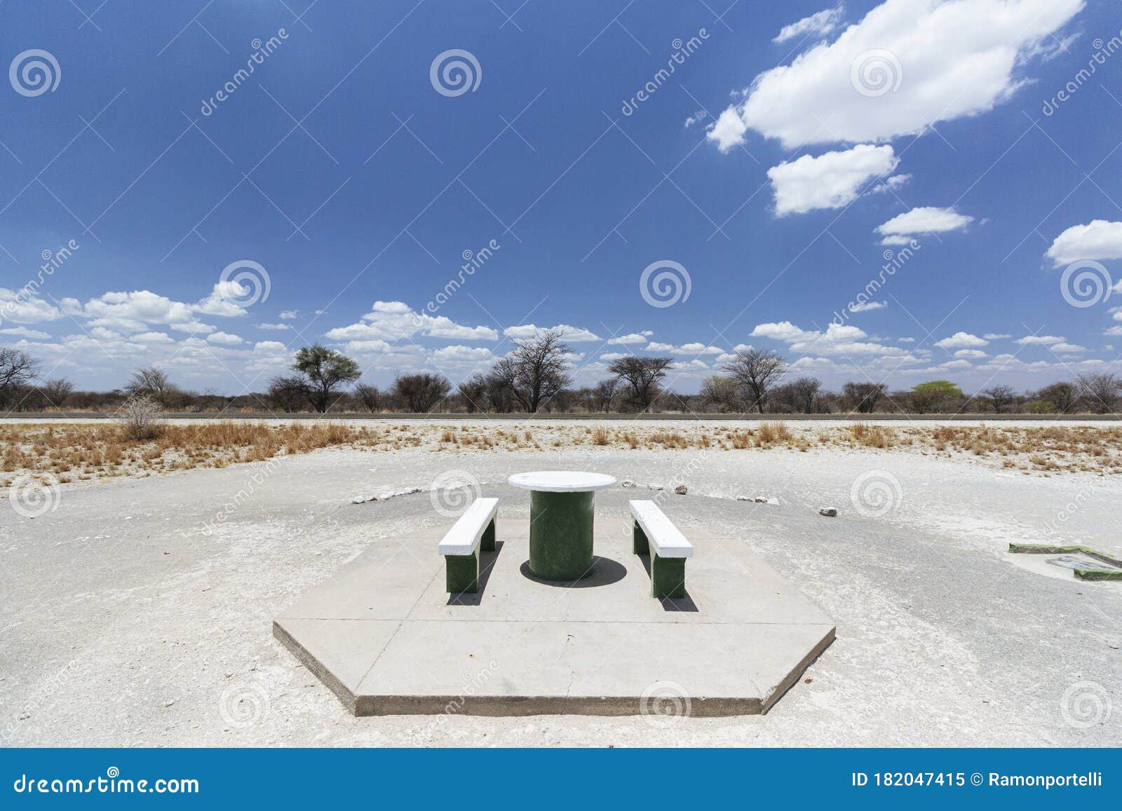 Rest Stop by the Side of the Road in Namibia Stock Image - Image of ...