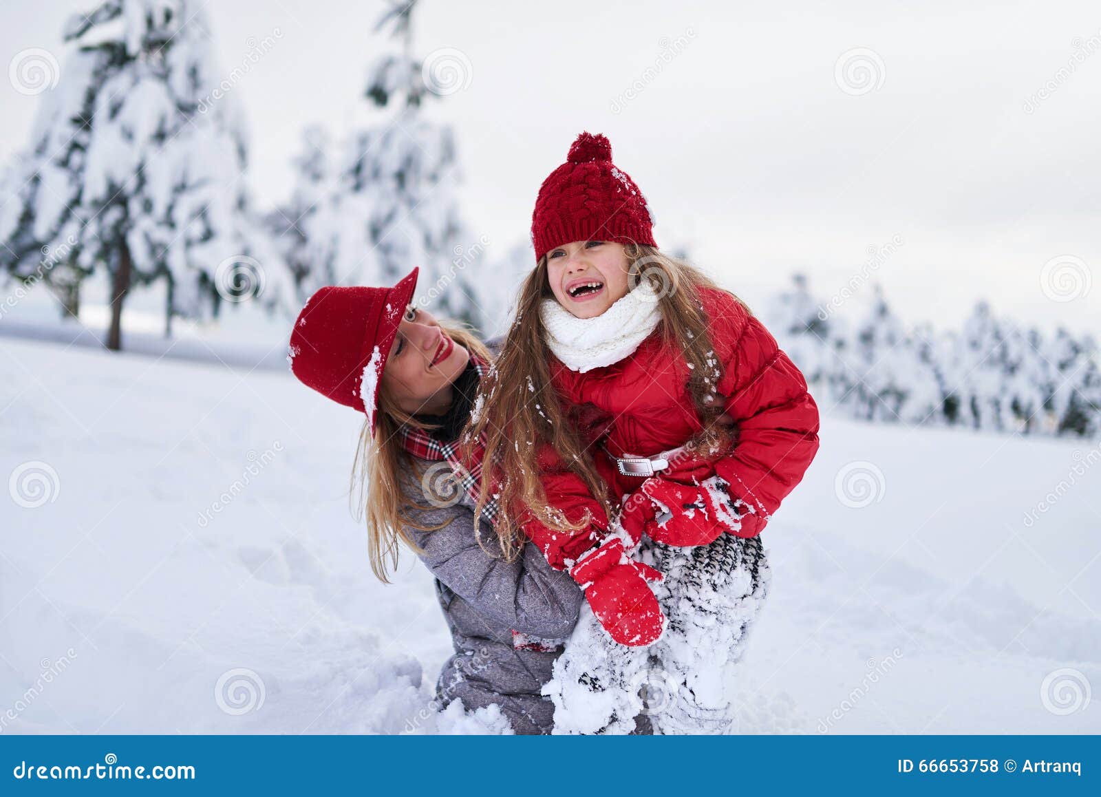 Rest in Winter Snow-covered Park Stock Photo - Image of people ...