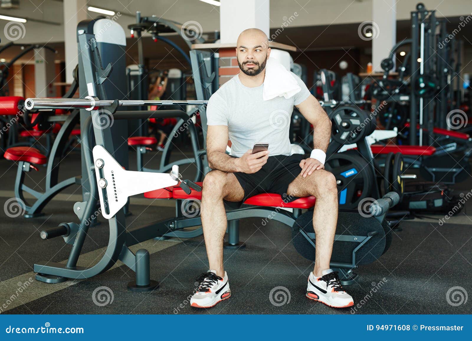 Rest after workout stock photo. Image of training, modern - 94971608