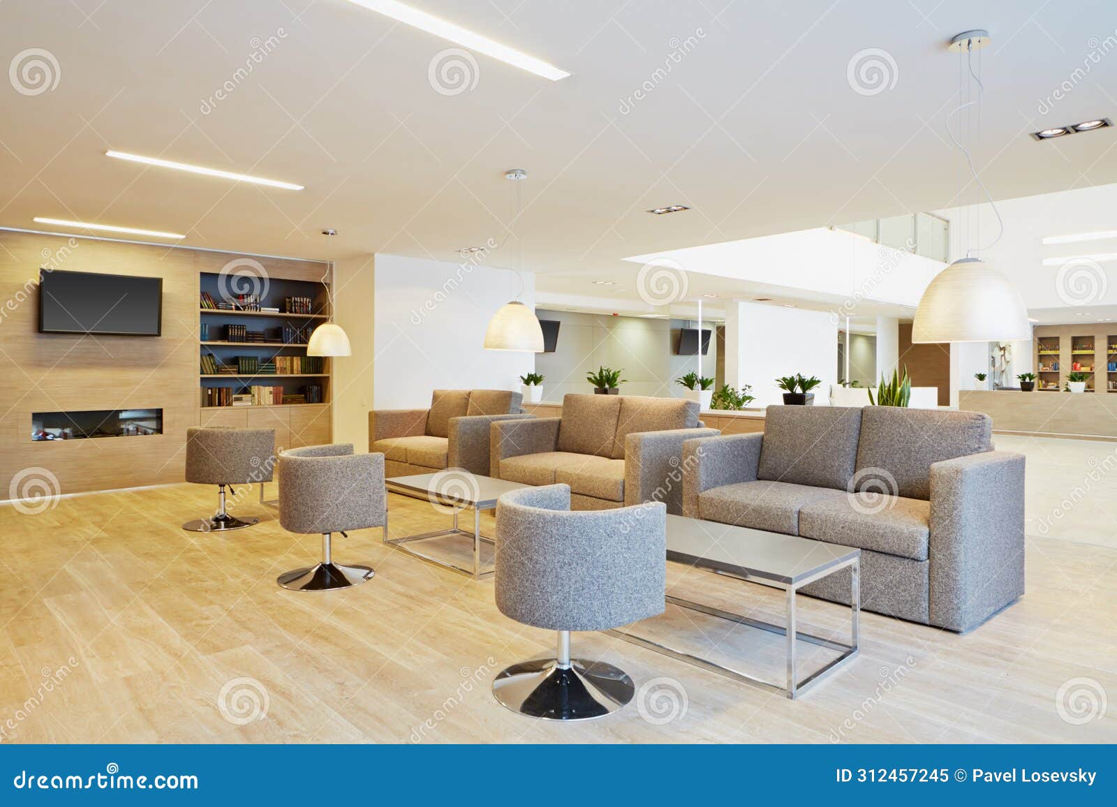 Rest Zone and Reception Hall at Business Center Stock Image - Image of ...