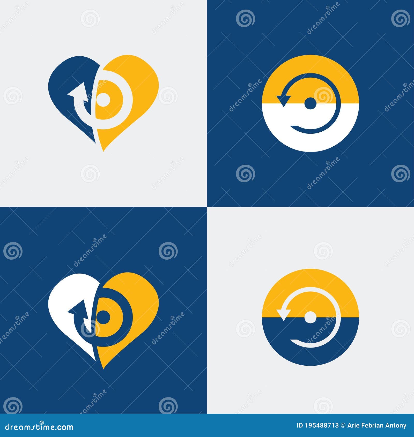 Restart Icon On White Background. Restart Sign. Flat Style Cartoon ...