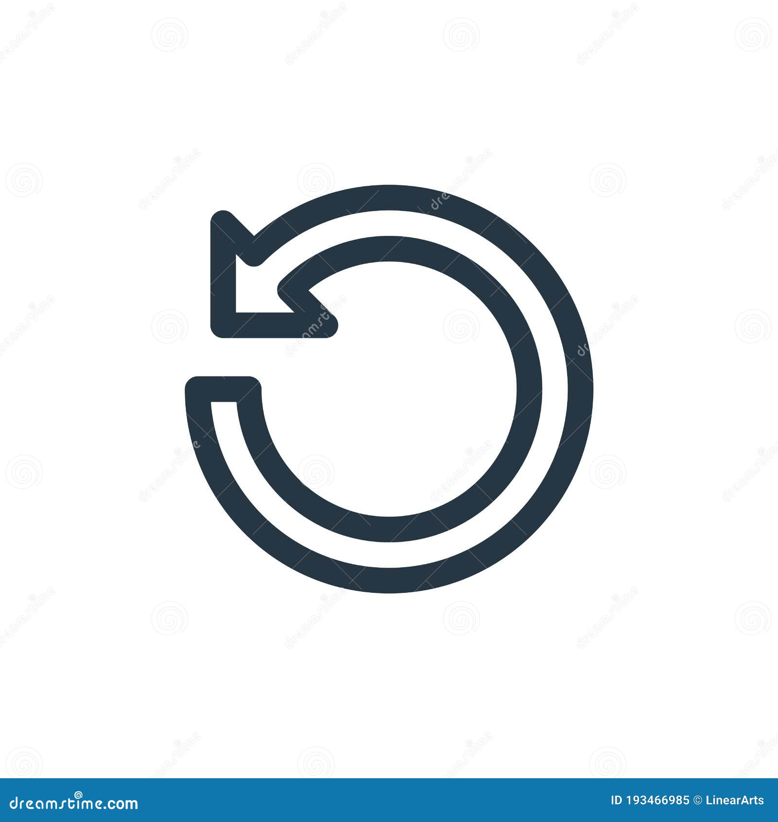 Restart Icon Vector from Basic Ui Concept. Thin Line Illustration of ...