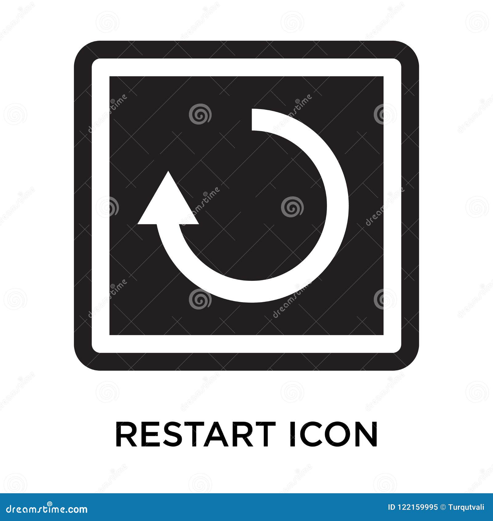 Restart Icon Vector Sign and Symbol Isolated on White Background Stock ... Restart Icon Vector Sign and Symbol Isolated on White Background Stock ...