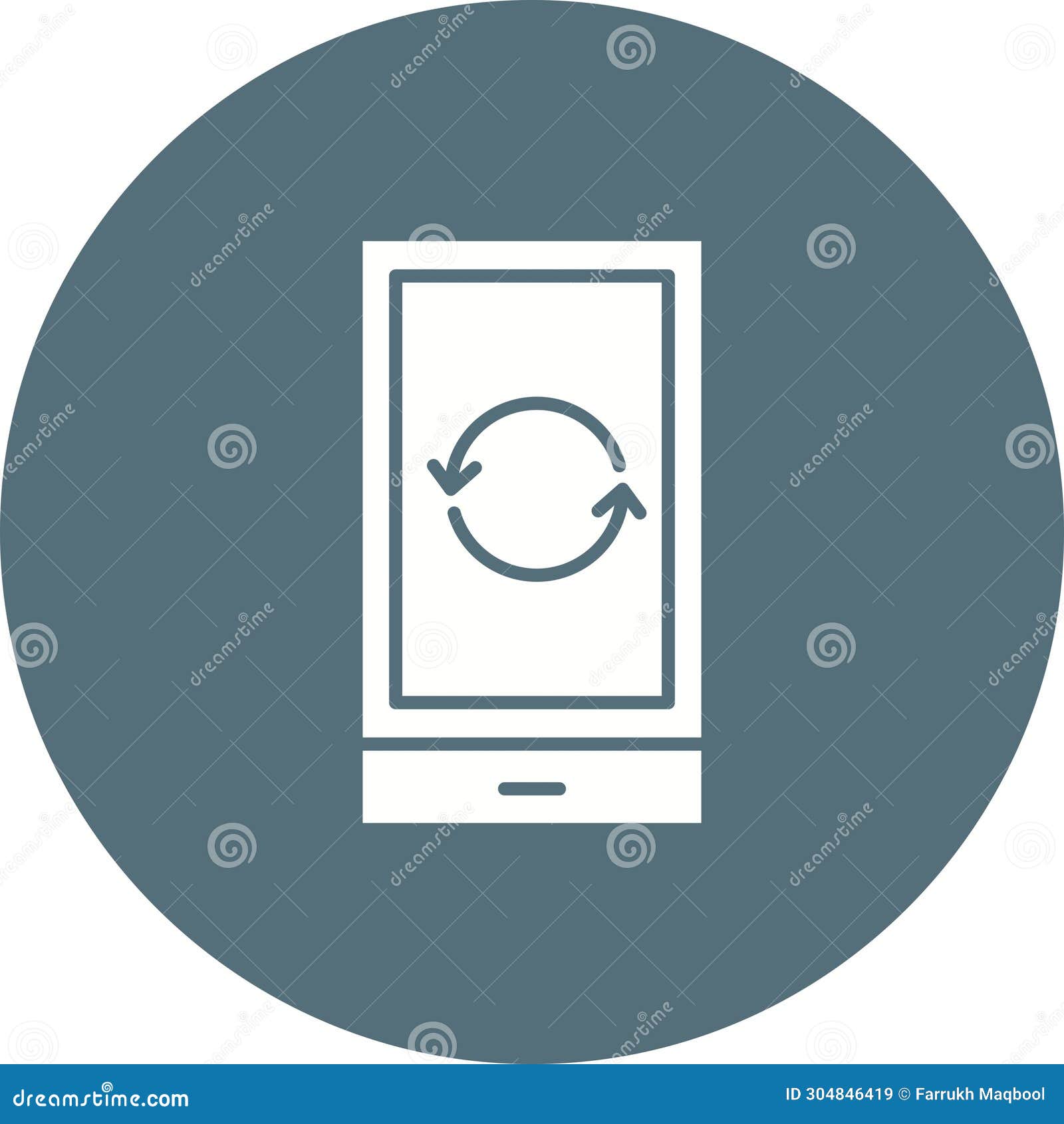 Restart Phone Icon Vector Image. Stock Vector - Illustration of outline ...