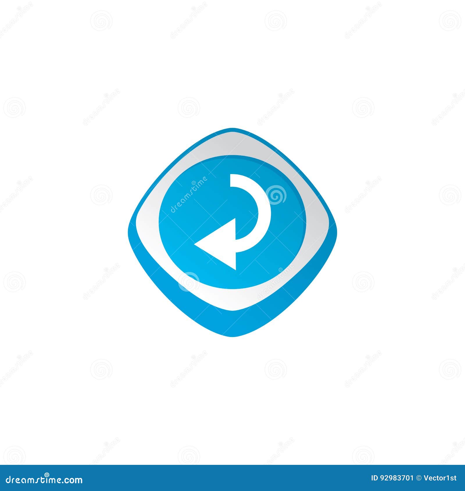 Restart Refresh Glossy Color App Icon Button Game Asset Theme Stock ...