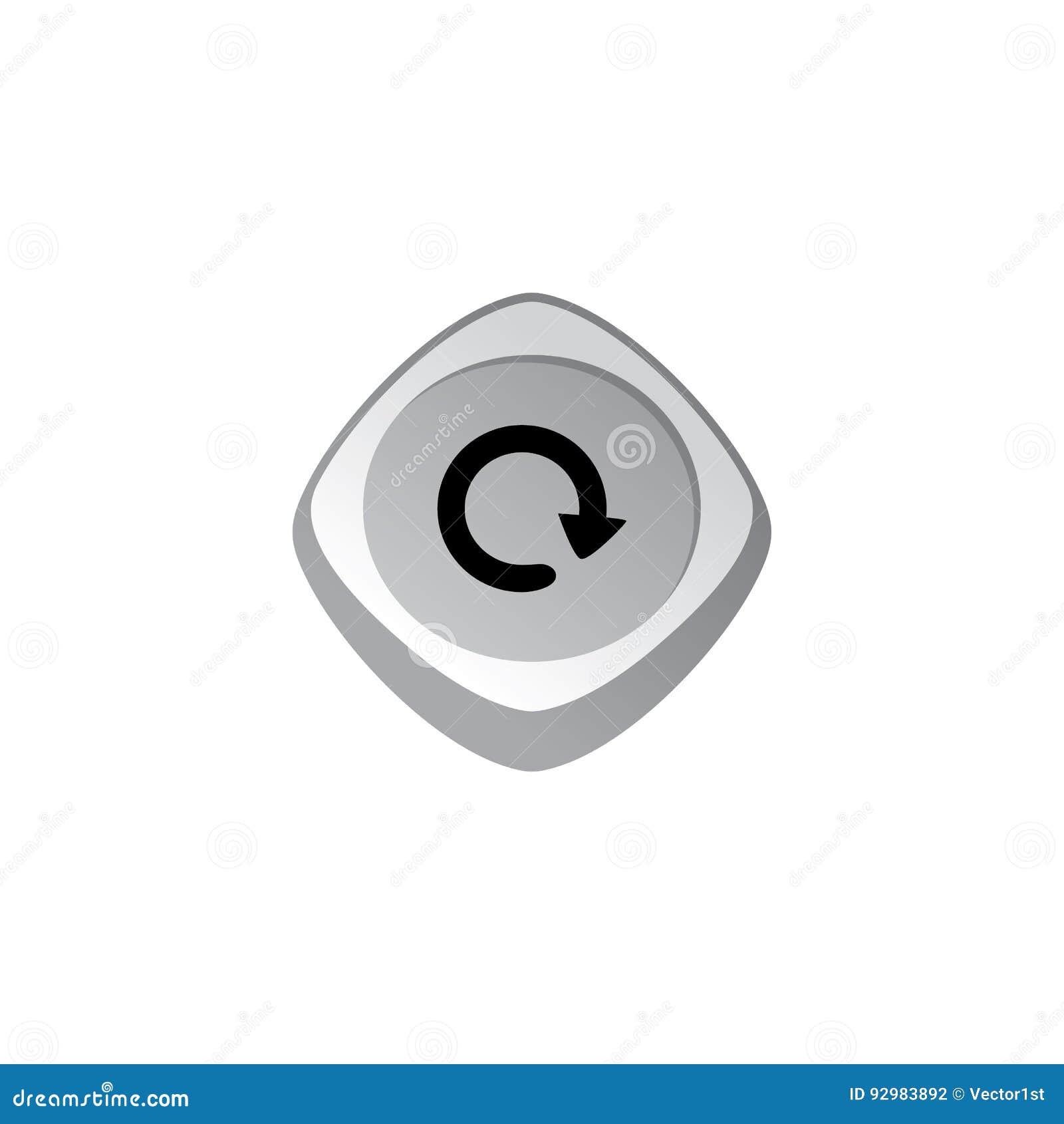 Restart Refresh Glossy Color App Icon Button Game Asset Theme Cartoon ...