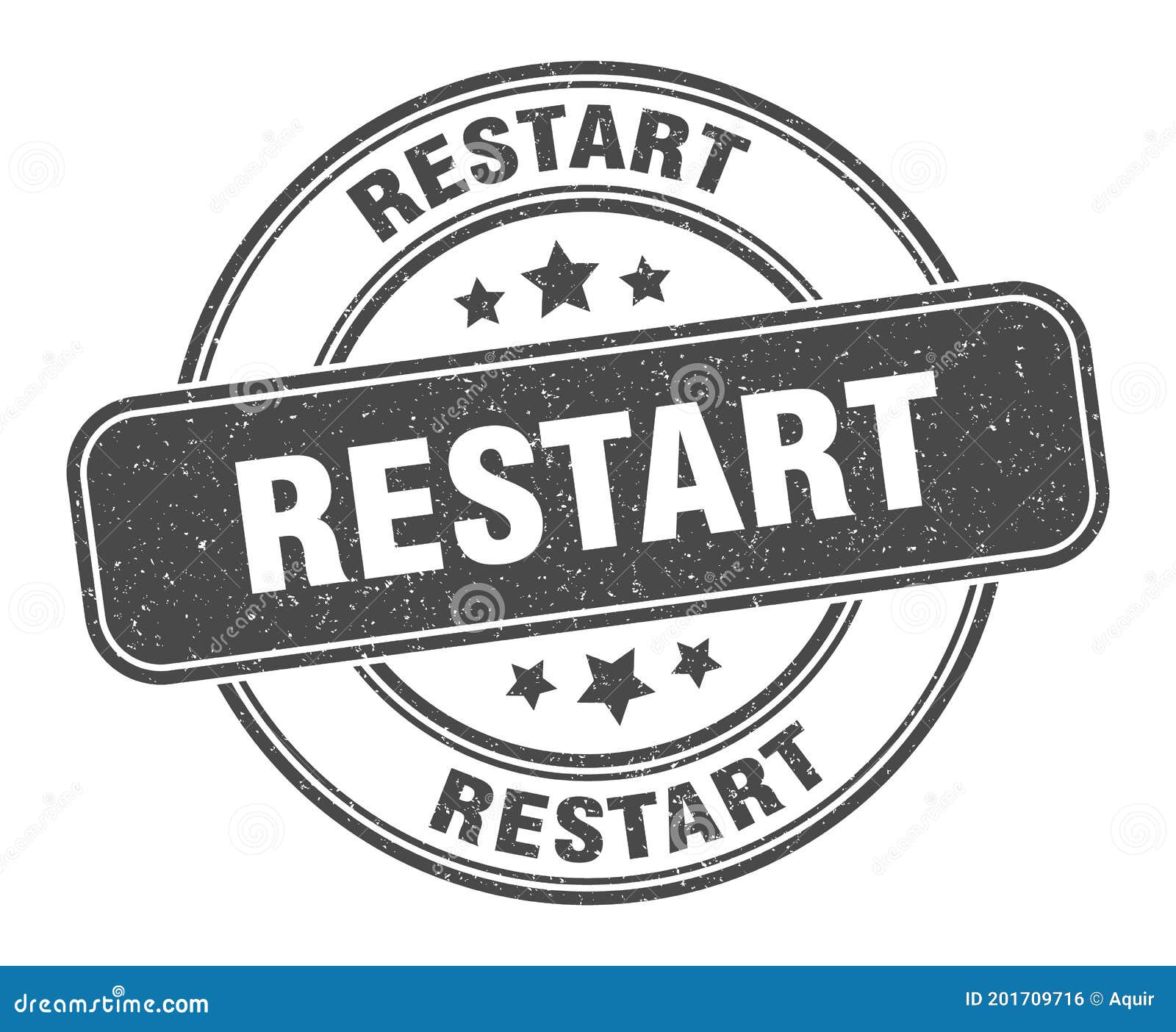 Restart Stamp. Restart Label. Round Grunge Sign Stock Vector ...