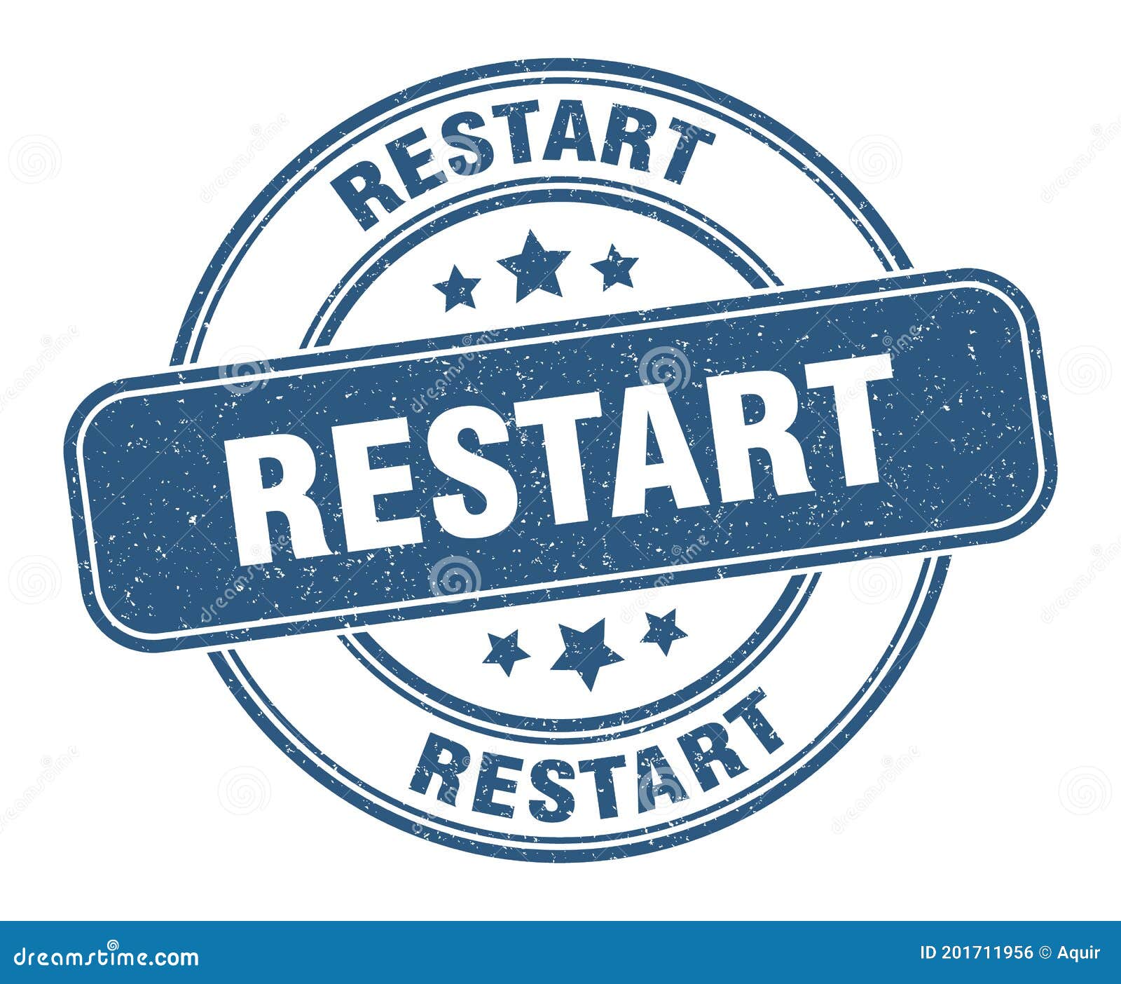 Restart Stamp. Restart Label. Round Grunge Sign Stock Vector ...