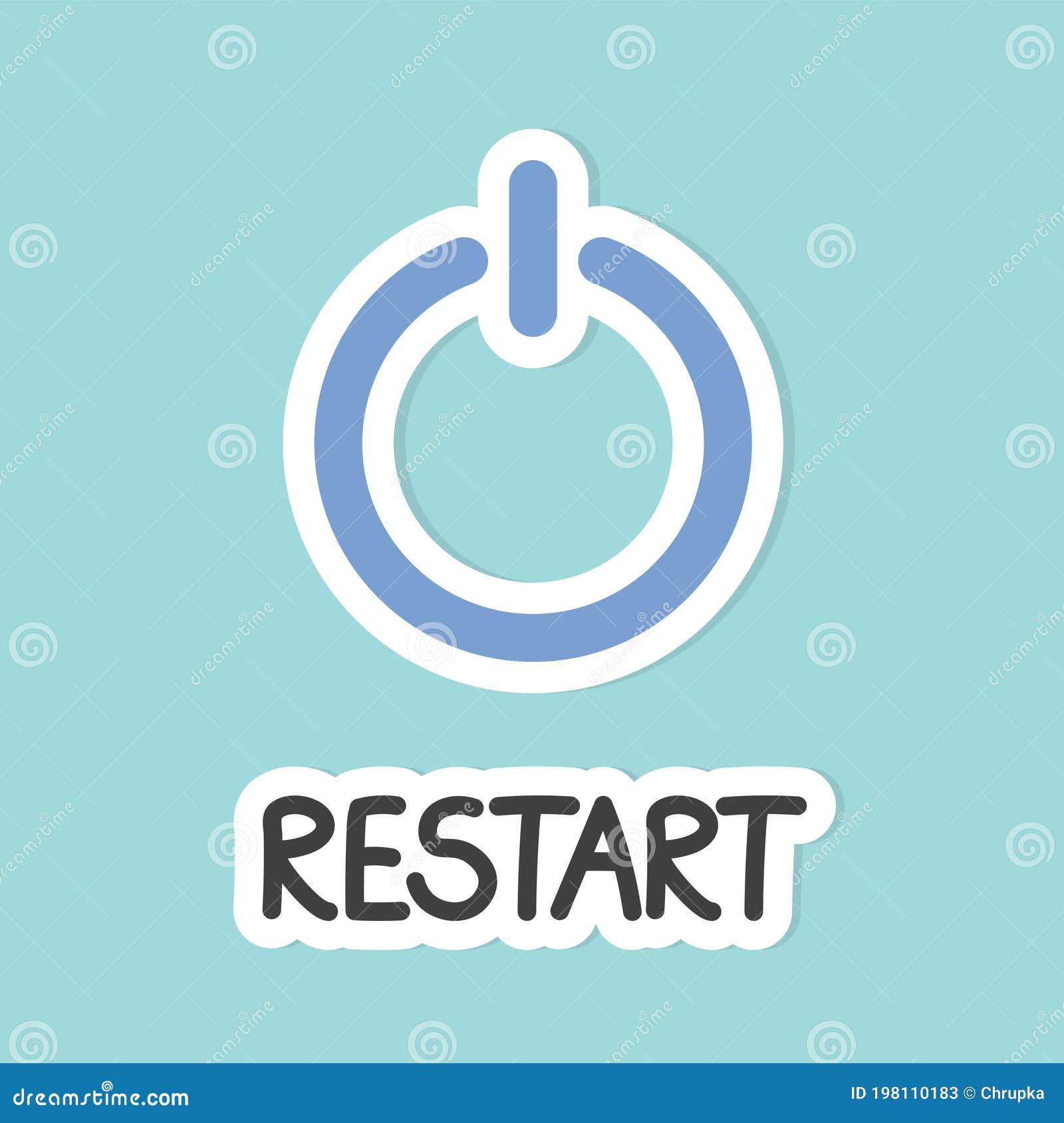 Restart word concept stock vector. Illustration of loop - 198110183