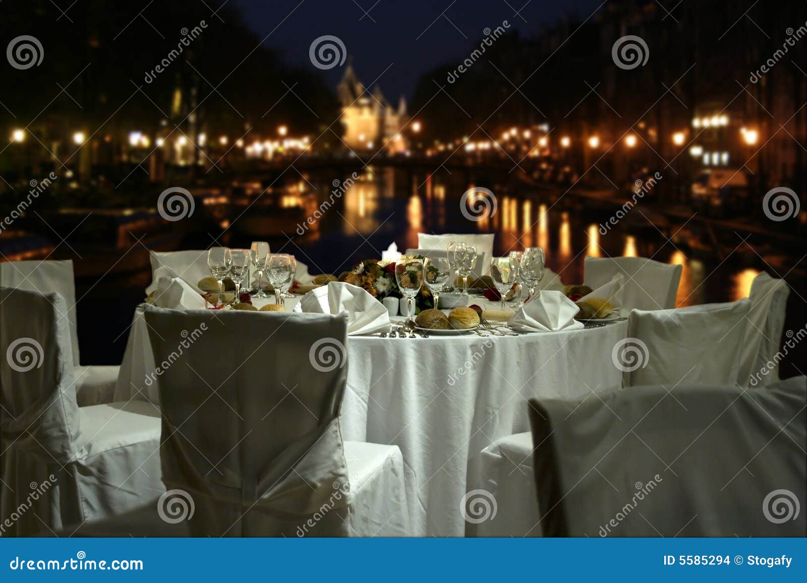 Restaurant arrangement stock photo. Image of lights, river - 5585294